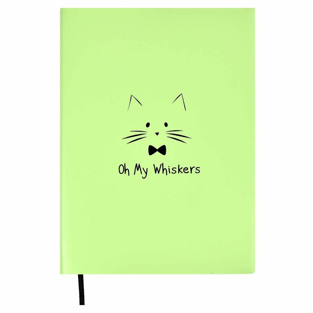 Записная книжка А6+, 56 л, Феникс+ "Кот", ПВХ, мягкий переплёт, шелкография, съёмная обложка
