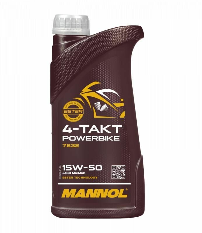 7832 MANNOL 4-TAKT POWERBIKE 15W-50 1 л. Синтетическое моторное масло 15W50