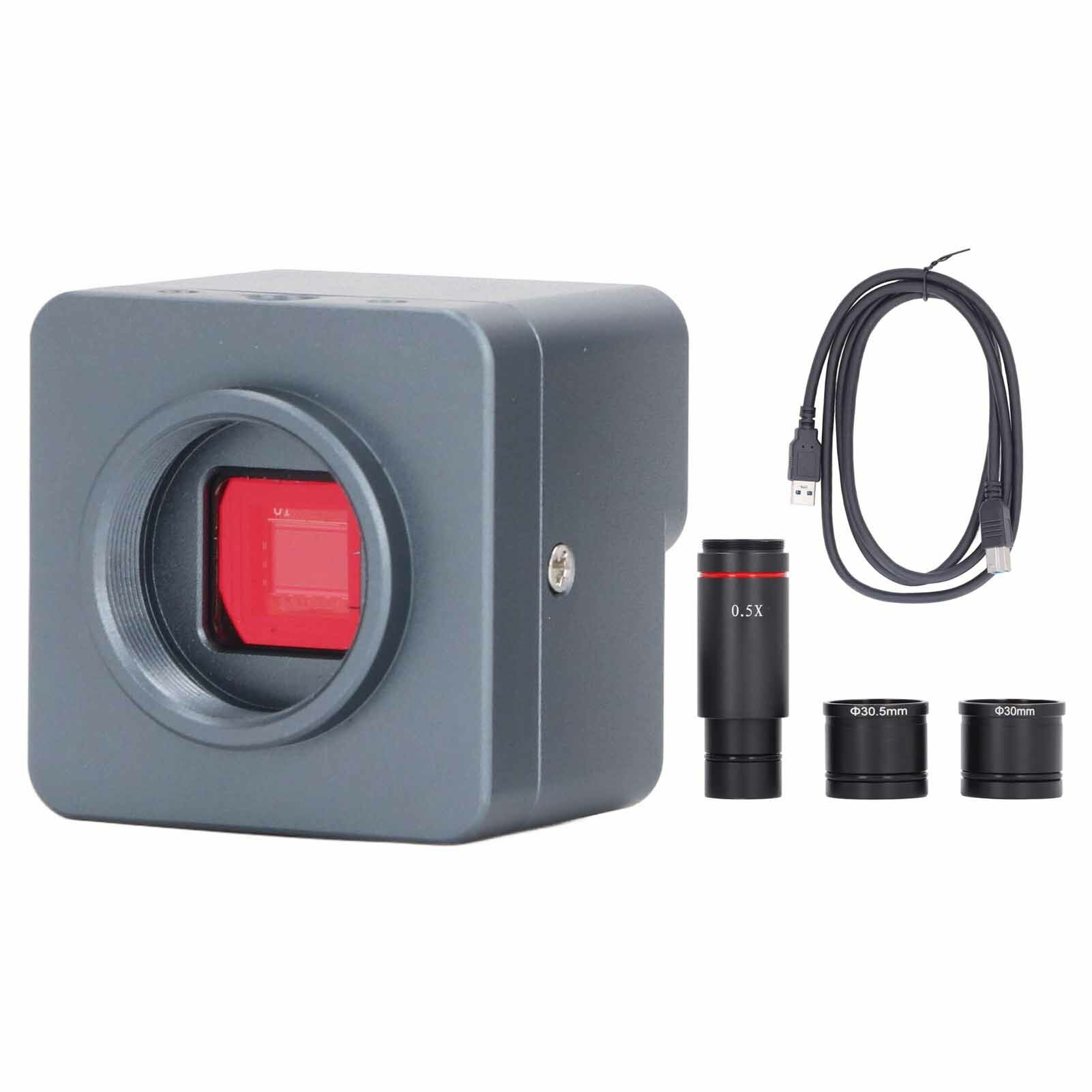 USB-камера для микроскопа 4K 8 МП с цифровым электронным окуляром, объективом с 0,5-кратным зумом и адаптером 30 мм 30,5 мм