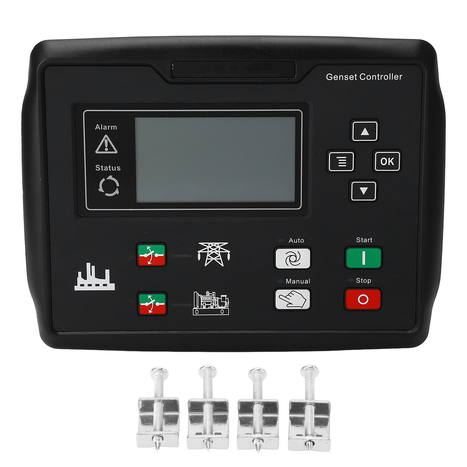 Панель управления генератором, LCD, USB, автозапуск, 15-360В