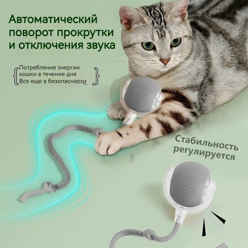 Умный мячик для кошки, дразнилка для кошек, Интерактивные игрушки для щенков