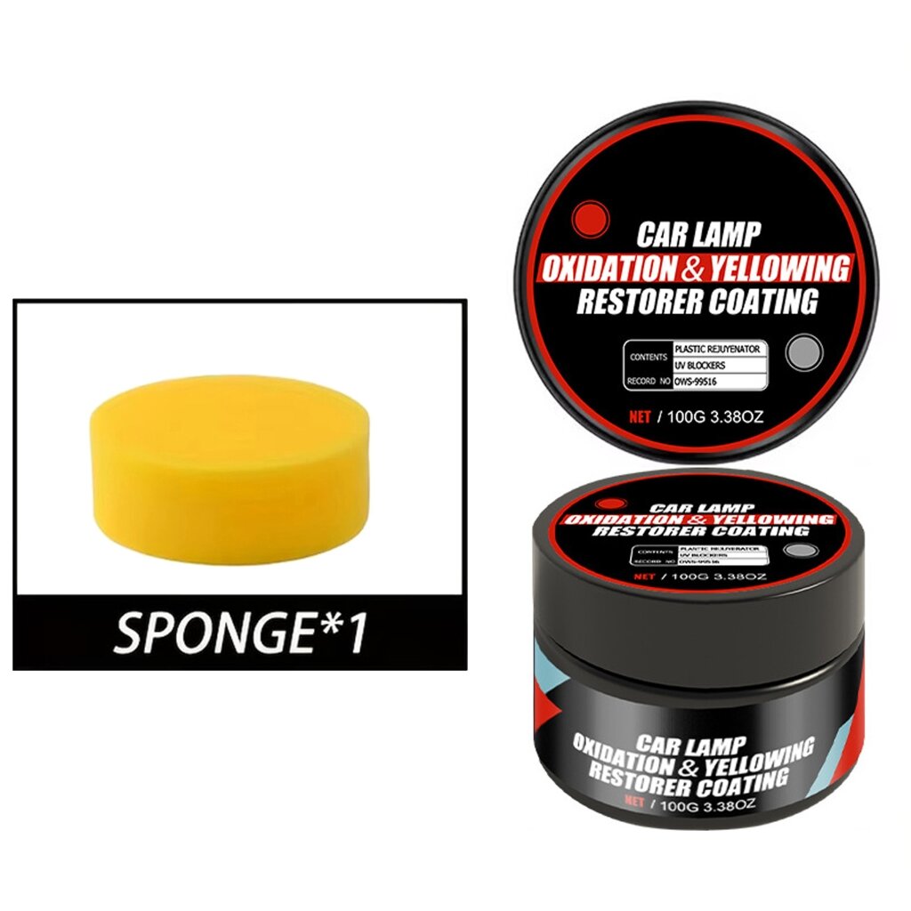 Набор для восстановления фар Автомобильный Компаунд для Восстановления фар с набором губок для повышения безопасности ночного вождения