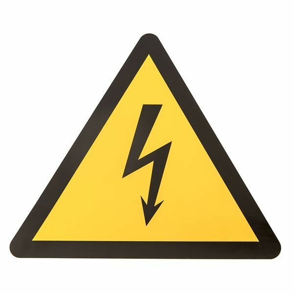 Знак EKF "Молния" an-1-03, самоклеящийся, предупреждающий, 50x50x50 мм