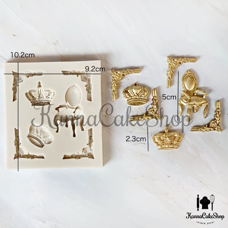 Трехмерная форма для короны, шоколадная корона, гипсовая корона, коралловая сахарная корона, корона из помадки, форма