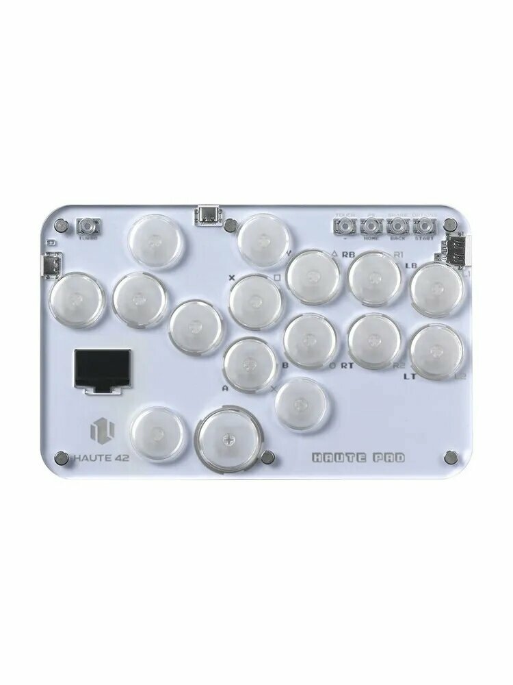 Игровой контроллер Haute42 Arcade Hitbox для ПК с регулируемой RGB-подсветкой и функцией серийной стрельбы, совместимый с игровыми клавиатурами для ПК/PS3/PS4/Switch/Steam S16-C