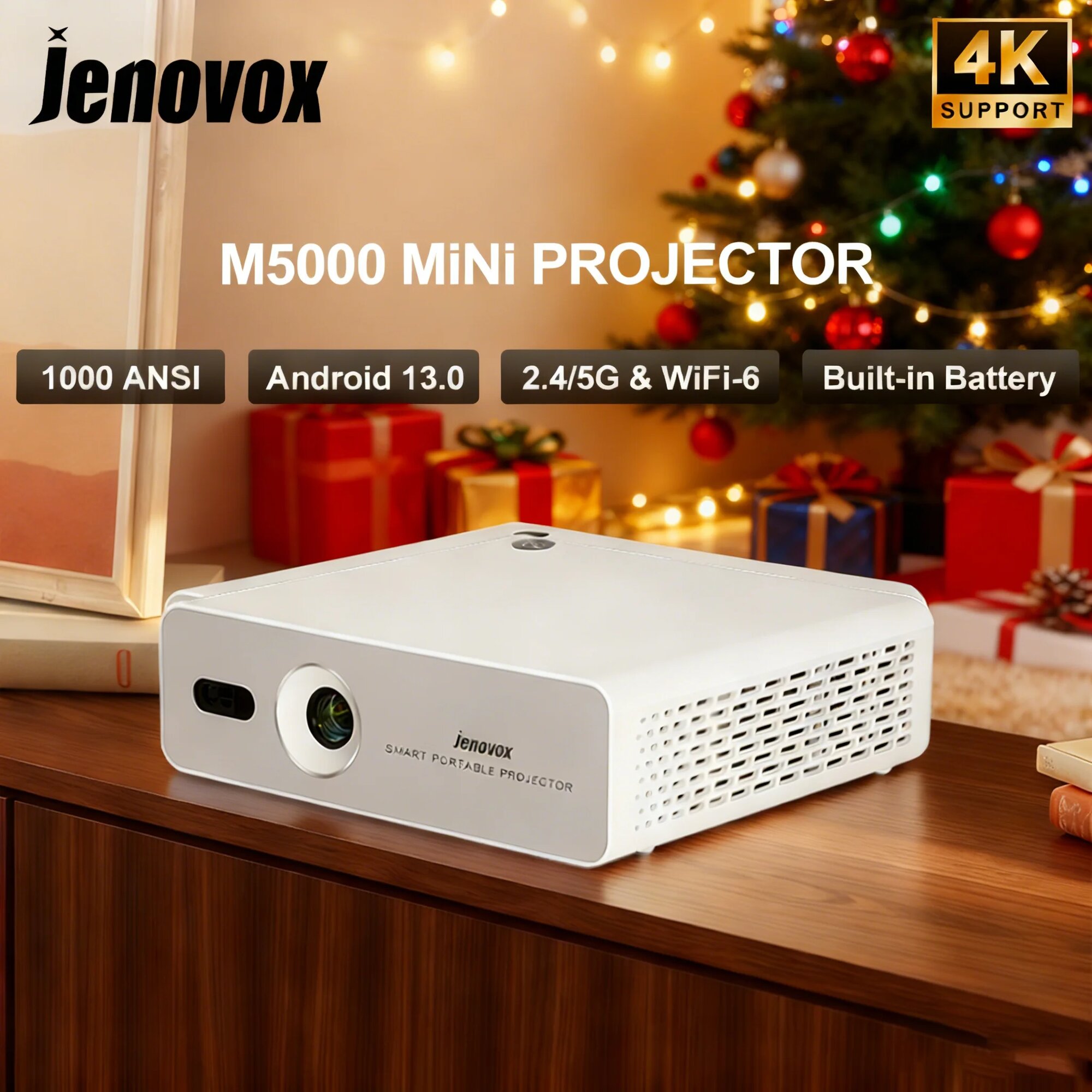 Портативный проектор Jenovox M5000 1080P