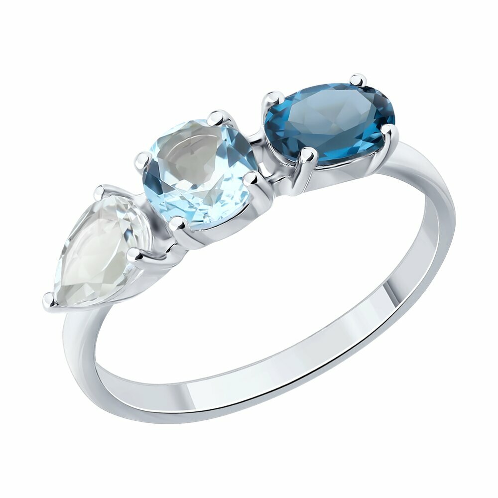 Кольцо, серебро, 925 проба, родирование