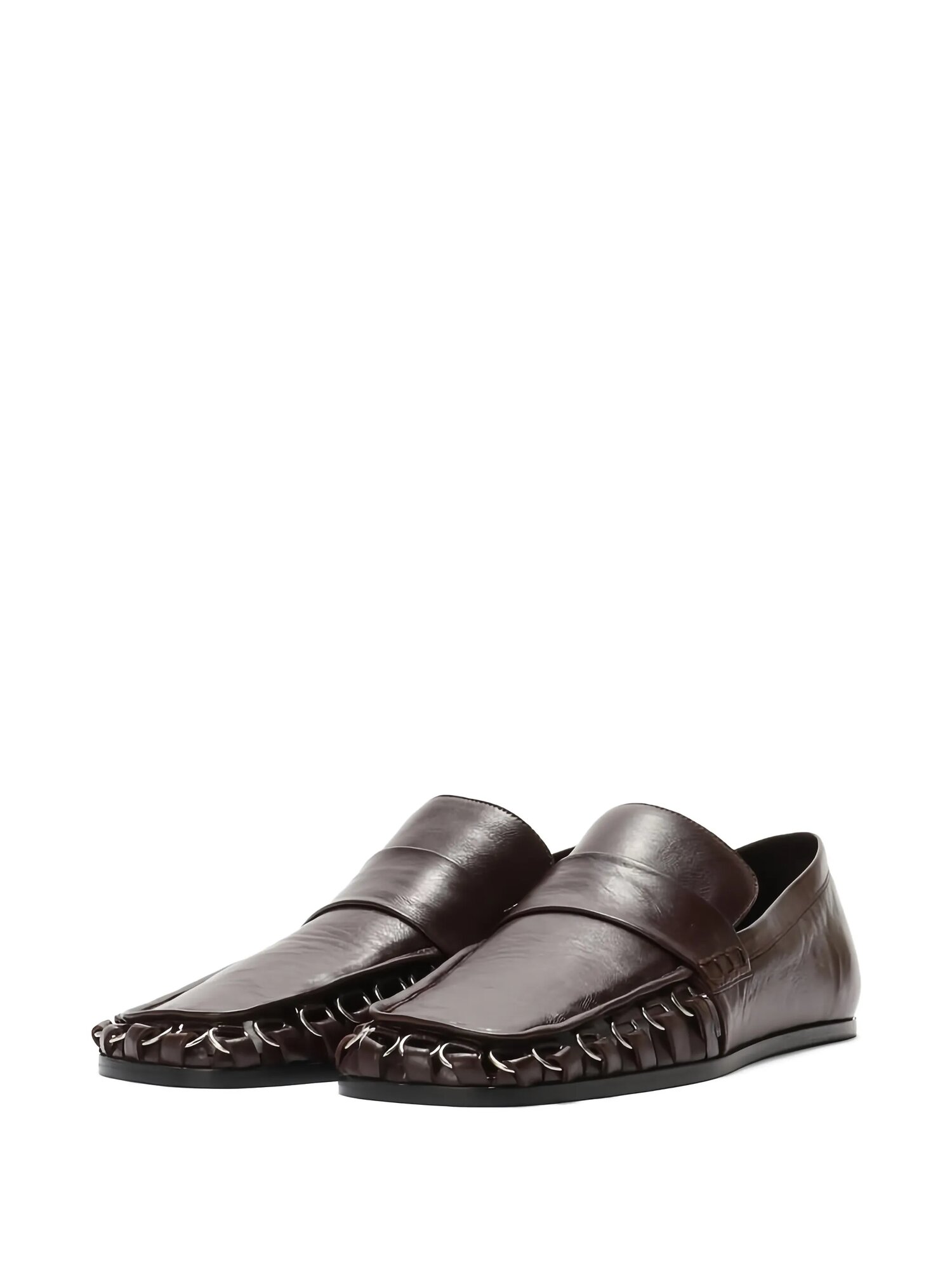 Лоферы Jil Sander Square.-toe loafers, размер 37, коричневый — фото 1