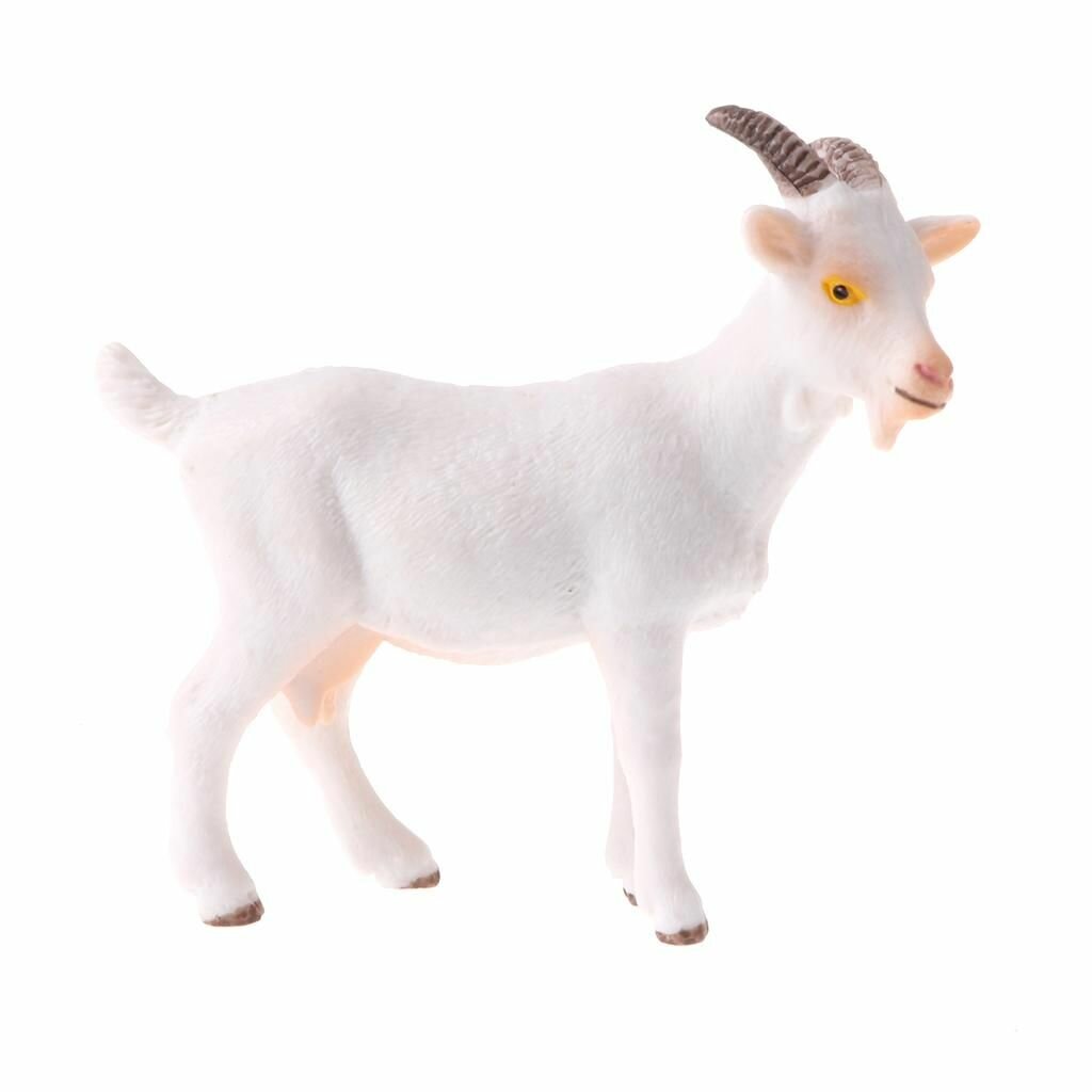 Модель козы, реалистичная фигурка животного, пластиковая игрушка для детей, украшение для дома, 7.8X3X7.3 см
