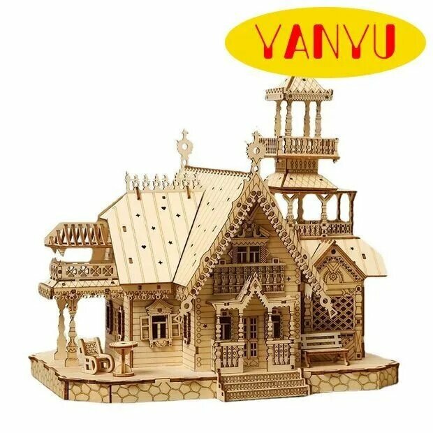 Конструктор "VILLA", без клея, экологичный, деревянная основа — фото 1