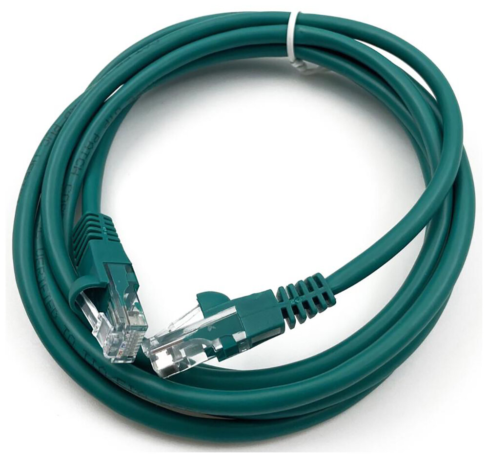 Патч-корд Buro UTP 4 пары cat.5E CCA molded 2м, зеленый, RJ-45 (m)-RJ-45 (m) (UTP-5E-2M-GR)