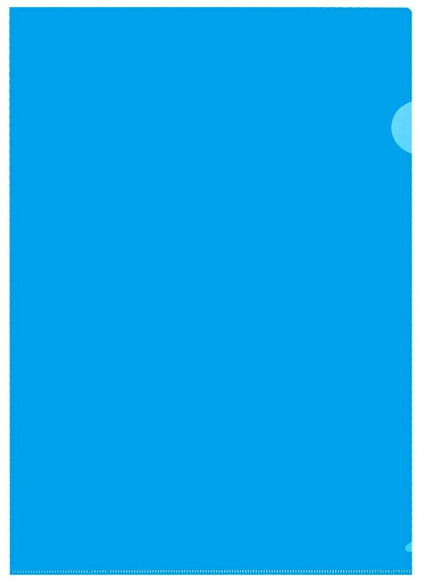 Папка-уголок Attache A4 пластиковая 120 мкм синяя (20 штук в уп) 627963