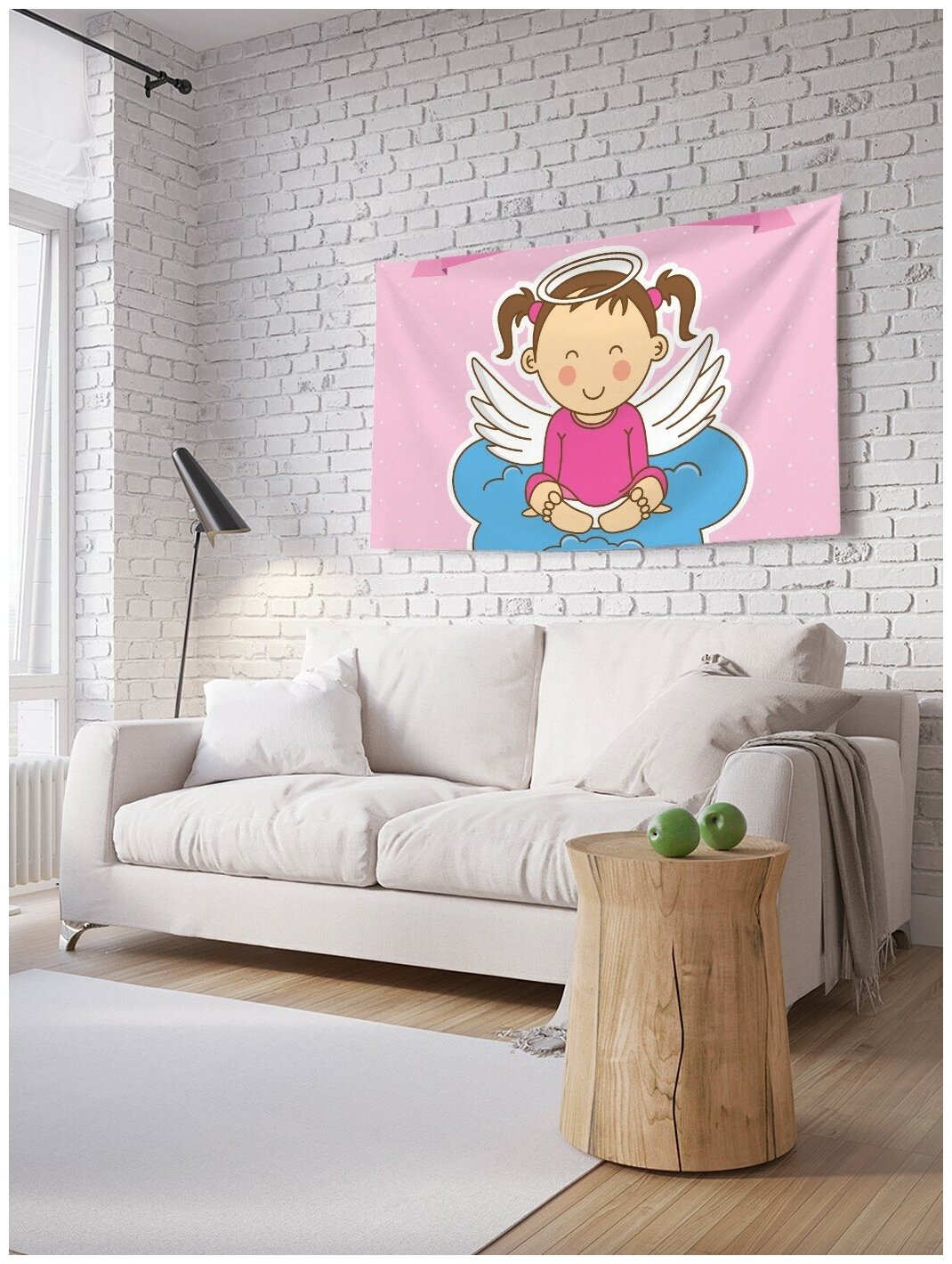 Фотопанно на стену горизонтальный постер 100х150 "Мое небесное крещение", JoyArty