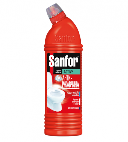 Чистящий гель Sanfor WC Gel Аctive Антиржавчина, 750 мл