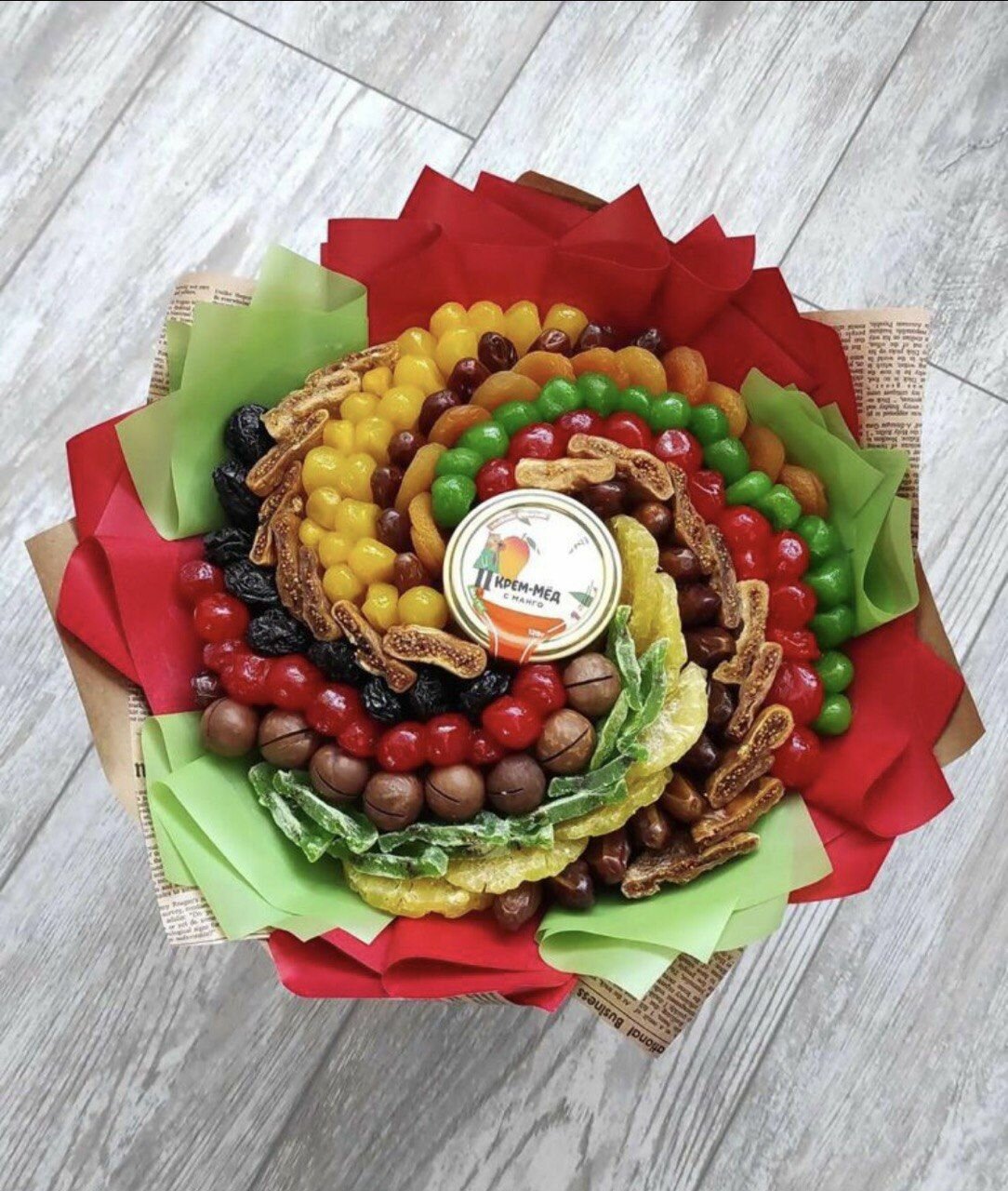 Букет из сухофруктов «Вихрь». Подарок на Рамадан