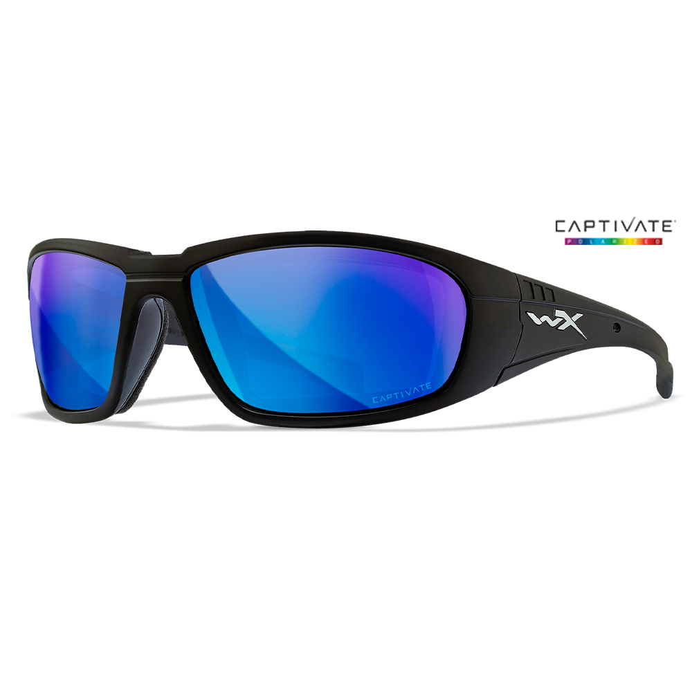 Очки защитные Wiley X WX Boss (Frame: Mate Black, Lens: Polarized - Blue Mirror)