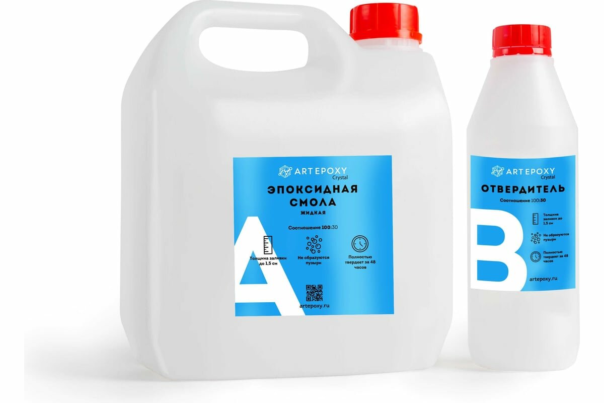 ArtEpoxy Эпоксидная смола жидкая 3кг Crystal ВИ-21593