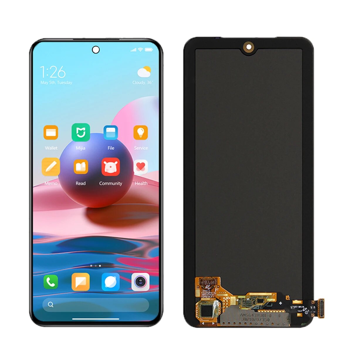 Новый протестированный 6,43 "Оригинальный дисплей для Xiaomi Redmi Note 10 4G M2101K7AG / Note 10S M2101K7A LCD + сенсорный экран дигитайзер в сборе