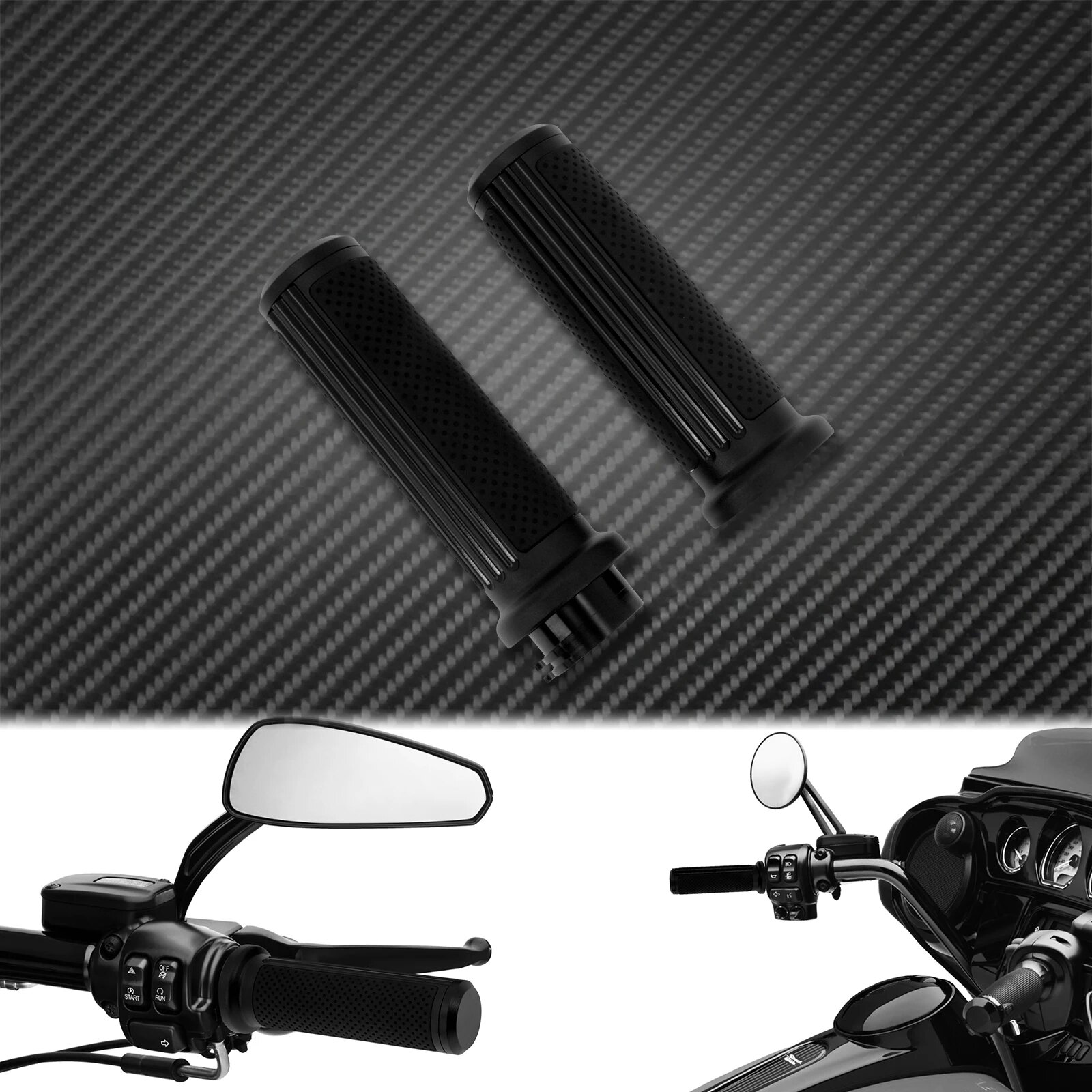 2xМотоциклетные ручки 1 "25 мм, алюминиевые ручки с ЧПУ для Harley Sportster XL Touring Hand Grips C