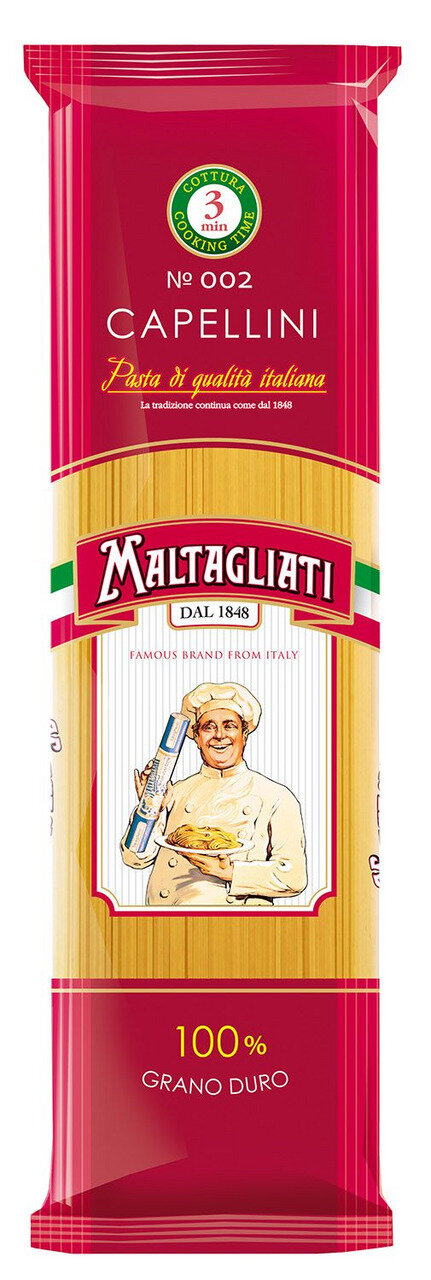 Макароны MALTAGLIATI Capellini № 002, 450г x 5 упаковок