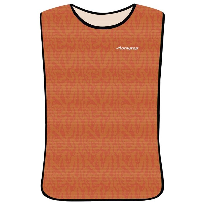 Манишка футбольная детская ONLYTOP на резинке, Print, р.36-40, цвет оранжевый