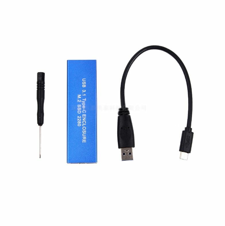 Корпус для M2 NGFF SSD синий