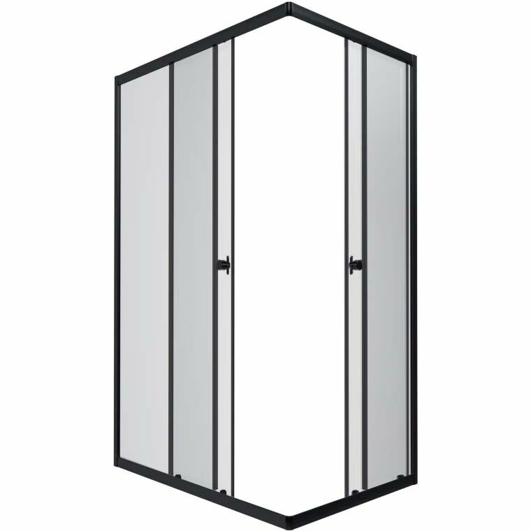 Душевой уголок Тритон (Triton) Вента-Блэк 800х1000х1850 мм, прозрачный 4 мм, профиль черный (Щ0000057858) (1 место)