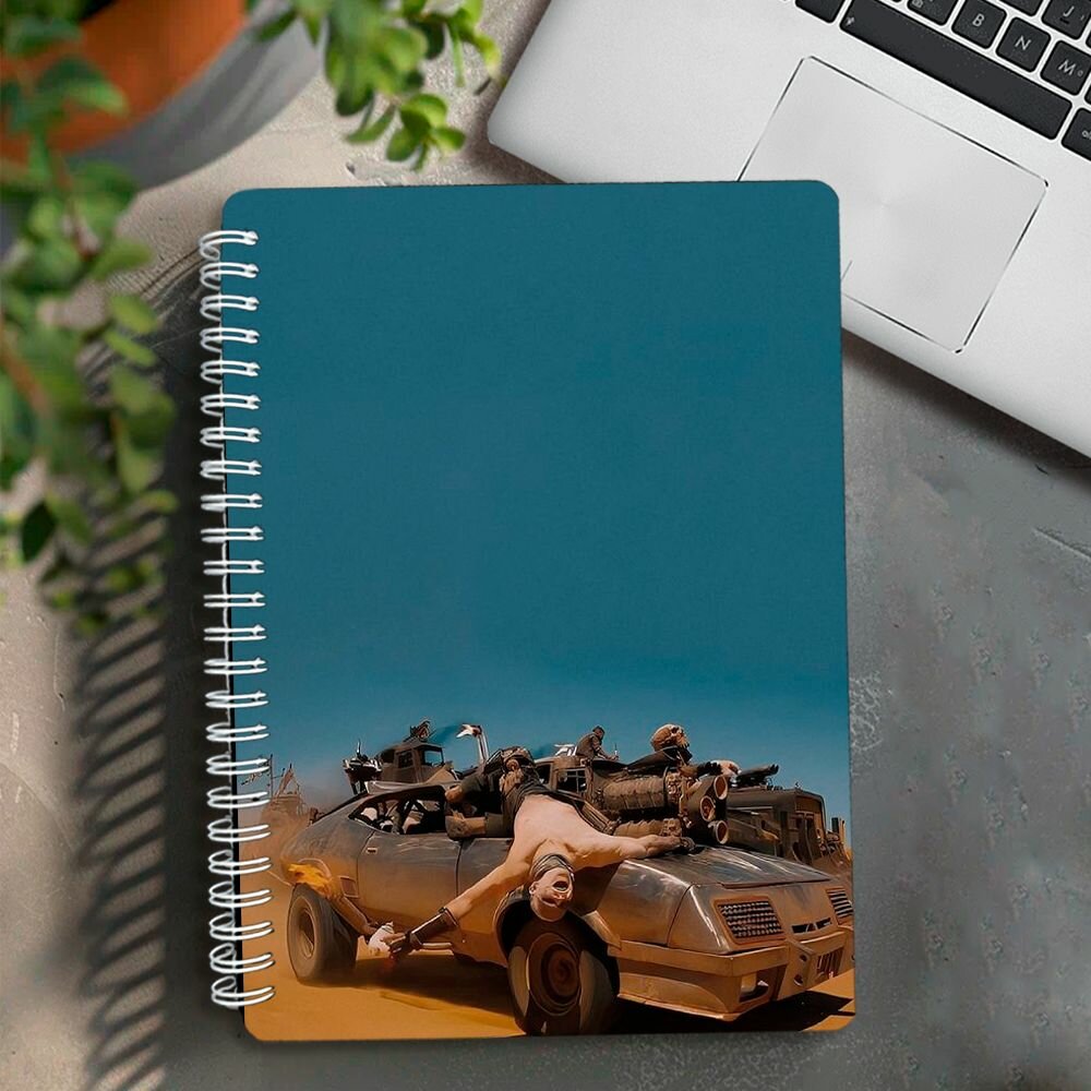 Блокнот деревянный Wood-Book с принтом для записей, в клетку, на пружине Фуриоса Нукс