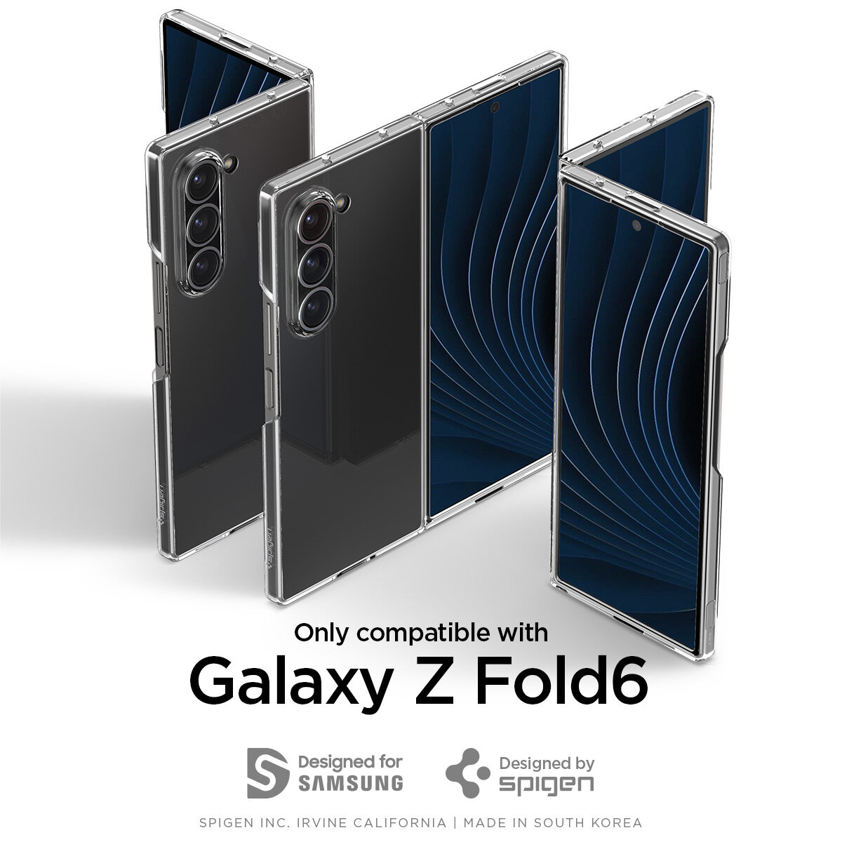 Чехол Spigen на Samsung Galaxy Z Fold 6 (ACS07815) Air Skin / Спиген Чехол для Самсунг Галакси Фолд 6 Противоударный, Прозрачный
