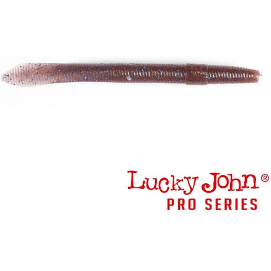 Силиконовая приманка мягкая съедобная Lucky John Pro Series Wacky Worm Fat 5.7" 14.50 см S13 6 шт.