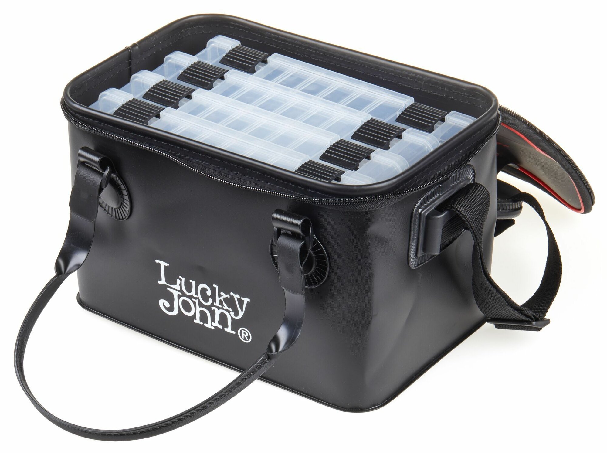Сумка рыболовная с коробками Lucky John EVA 330х220х200 (LJ3322-020EBBX)
