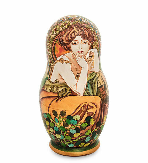 Матрешка 5м Альфонс Муха - Драгоценные камни. Топаз МР-16/ 5-A 113-7010362