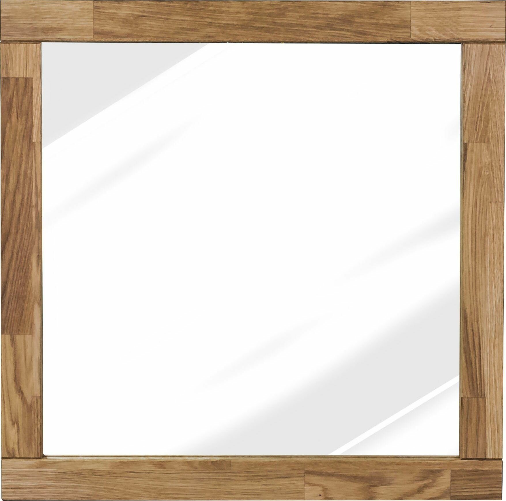 Зеркало настенное 60х60, Фалерия, квадратное, в деревянной раме, для ванной, прихожей, спальни, коричневое, Dipriz