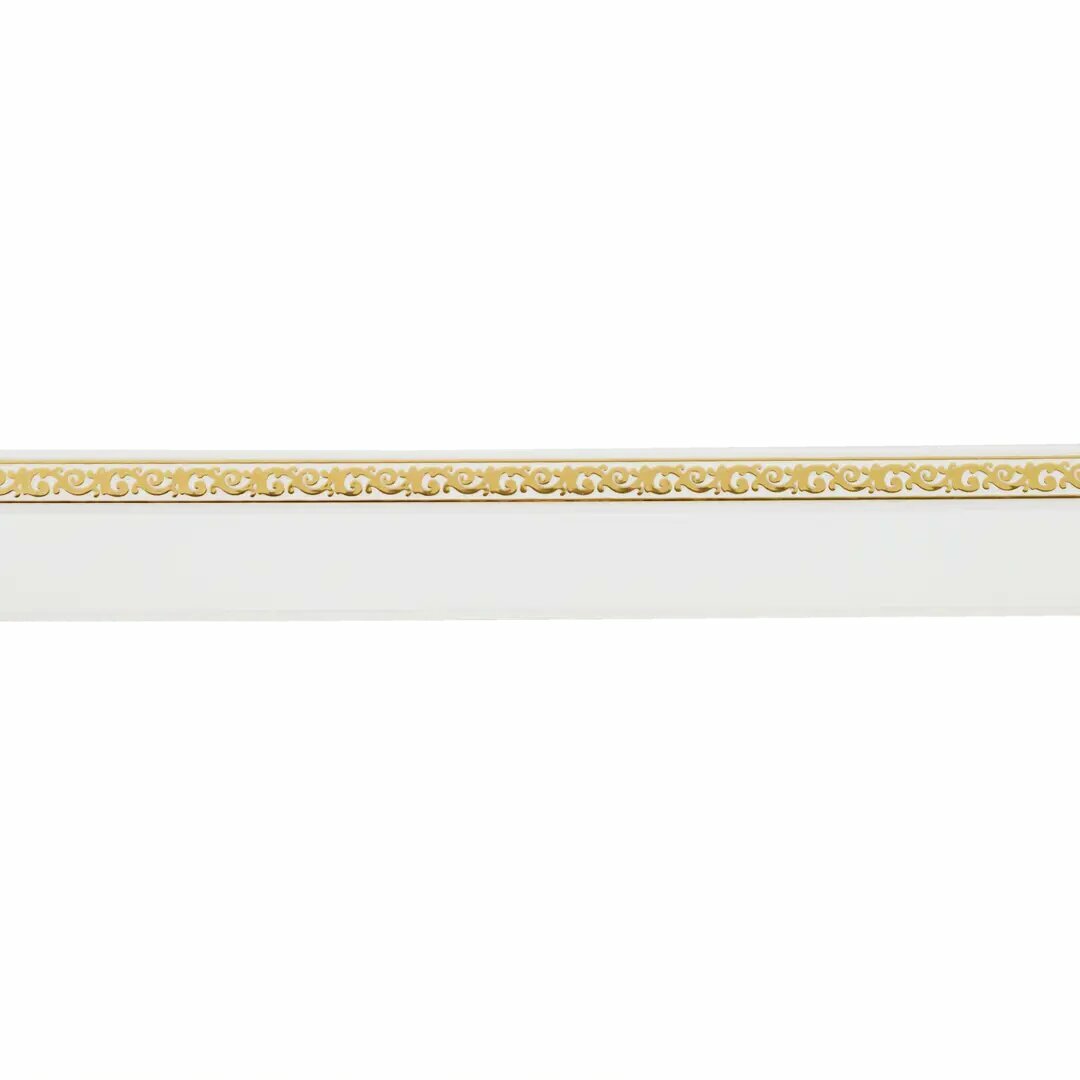 Карниз двухрядный составной Флора, 300 см, пластик, цвет белый глянец