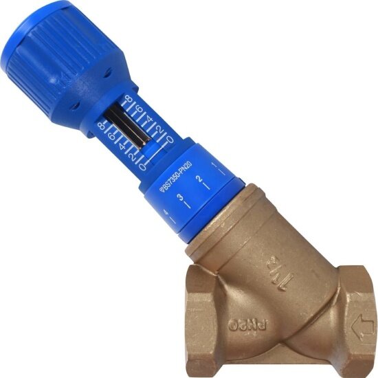 Клапан балансировочный Cimberio 727ОТ, 1 1/2", ручной, Kvs=28,46 PN20, BB, без ниппелей