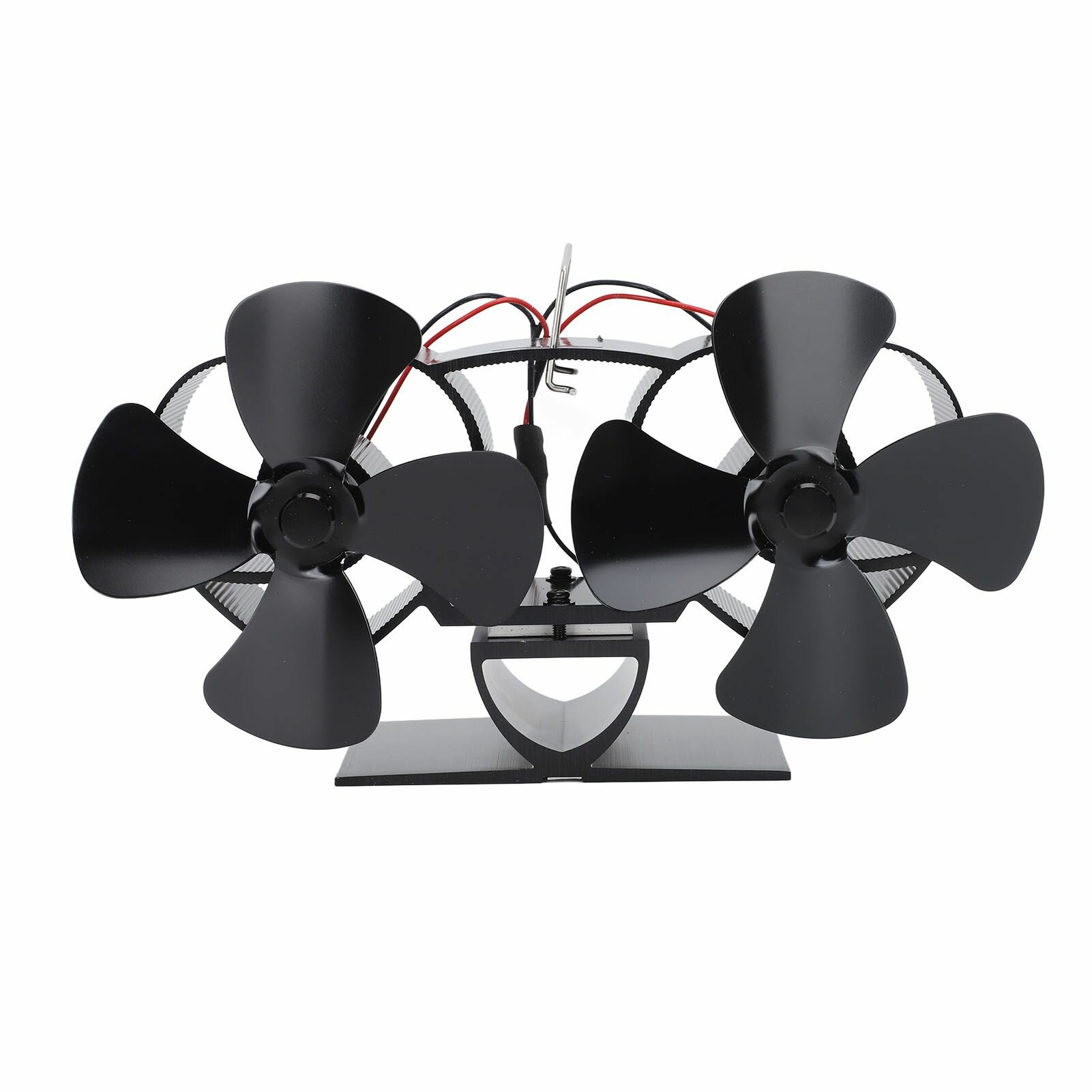 4 лопастной двухголовочный вентилятор черный, заменяемый
