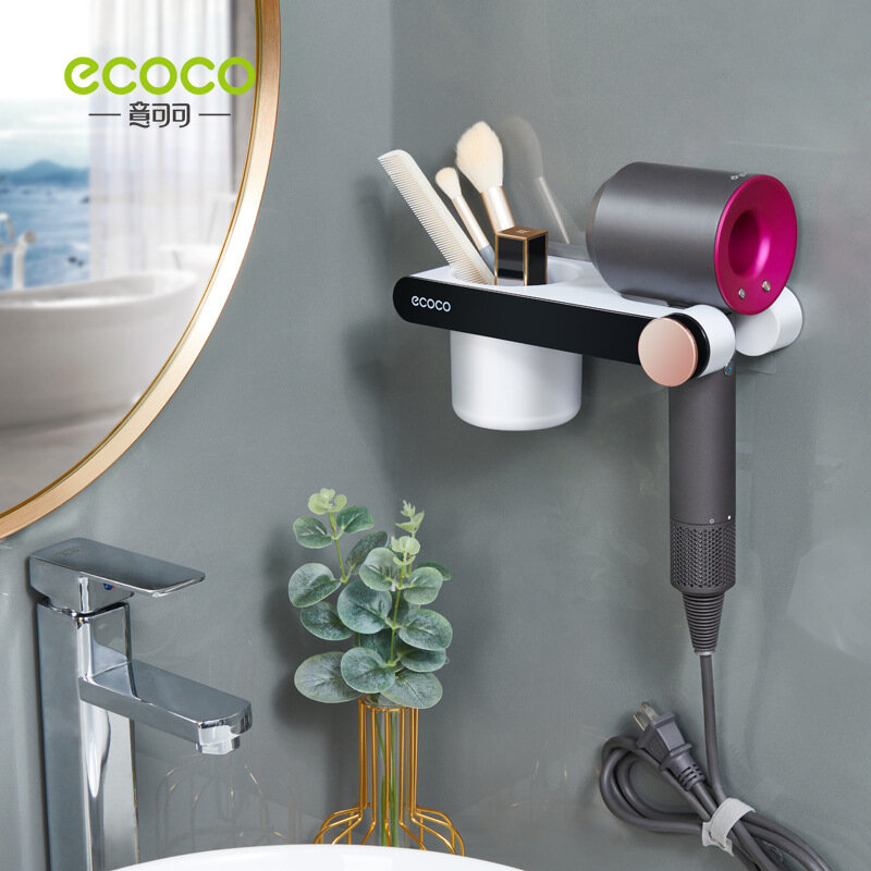 Стойка для фена Ecoco, пластик, современный минимализм, без перфорации