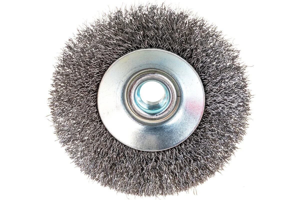 Щетка-крацовка коническая 100 мм стальная проволока для УШМ GROSSMEISTER 021048001