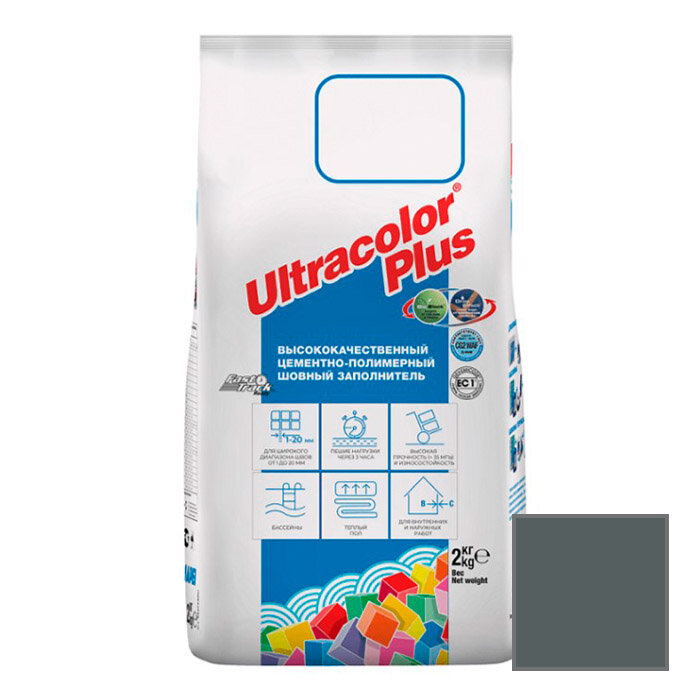 Затирка цементная Mapei Ultracolor Plus 174 торнадо 2 кг