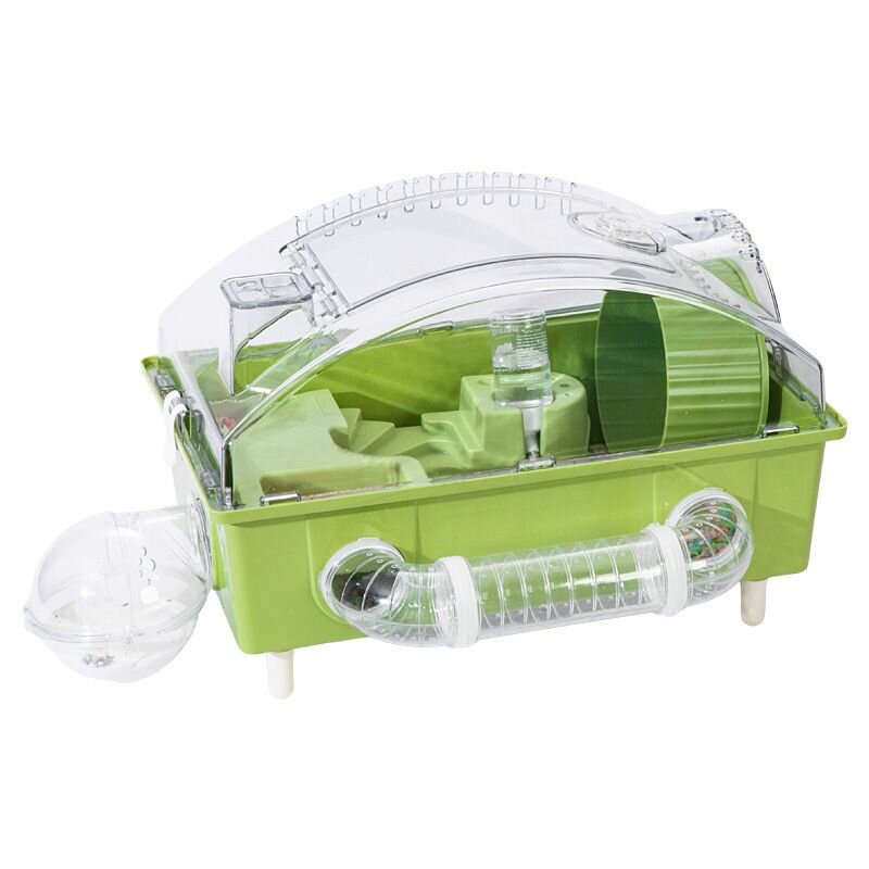 Прозрачная клетка для хомяка, маленькое гнездышко для домашних животных, двухслойная, прозрачный