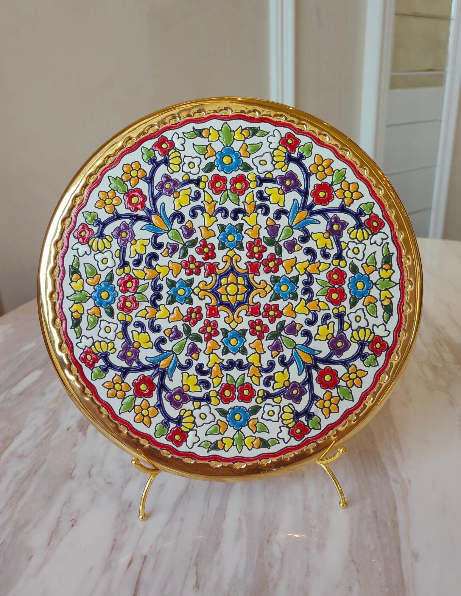 Тарелка декоративная Artecer диаметр 21 см, ручная работа испанских мастеров