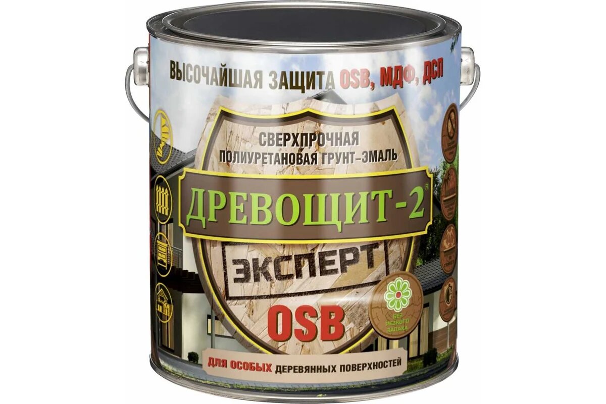 Красковия Древощит-2 Эксперт OSB RAL 8017 2,5 кг (сверхпрочная полиуретановая грунт-эмаль без запаха для OSB) УТ-38014089