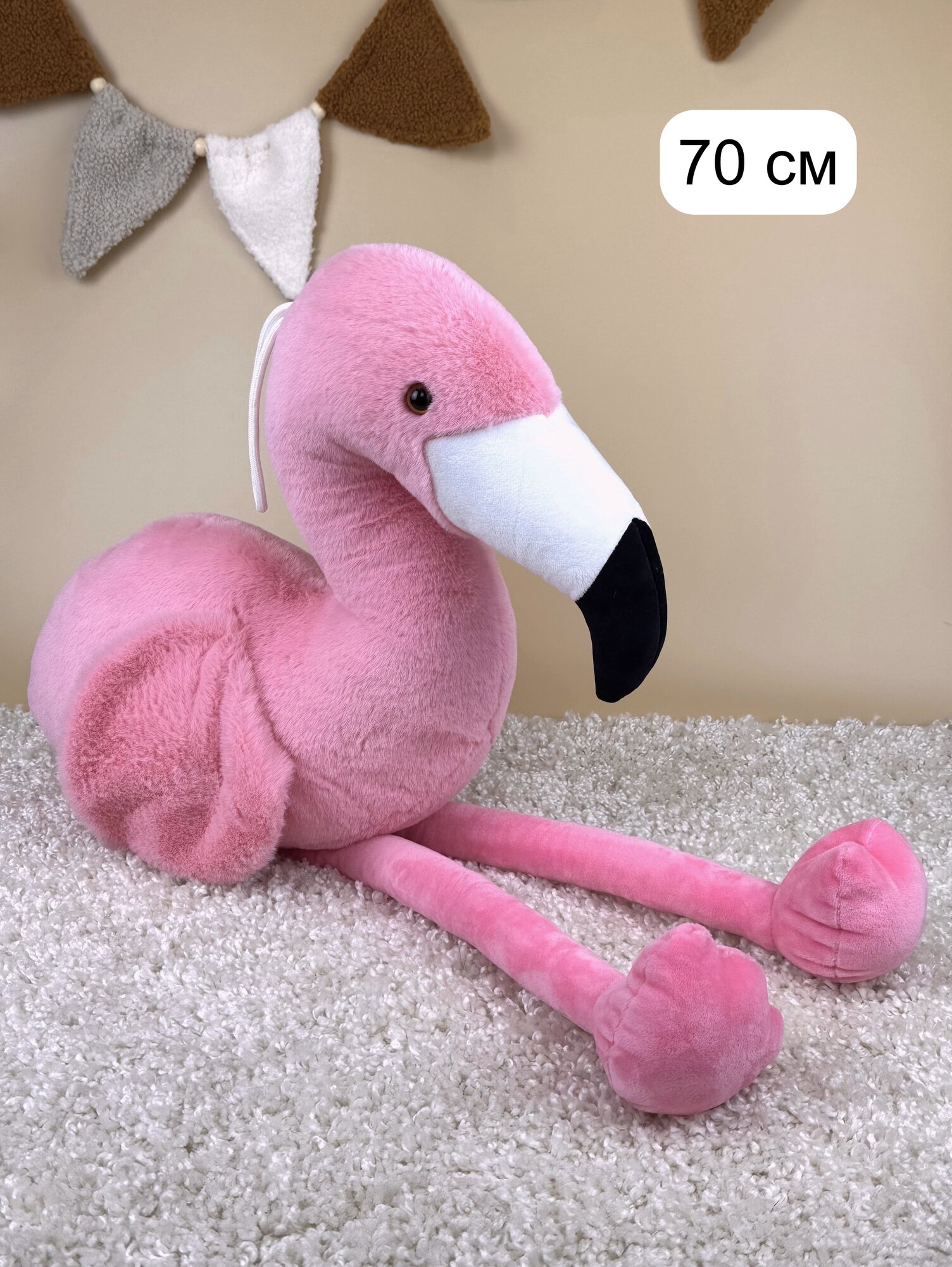 Мягкая игрушка Подушка Фламинго 70 см.