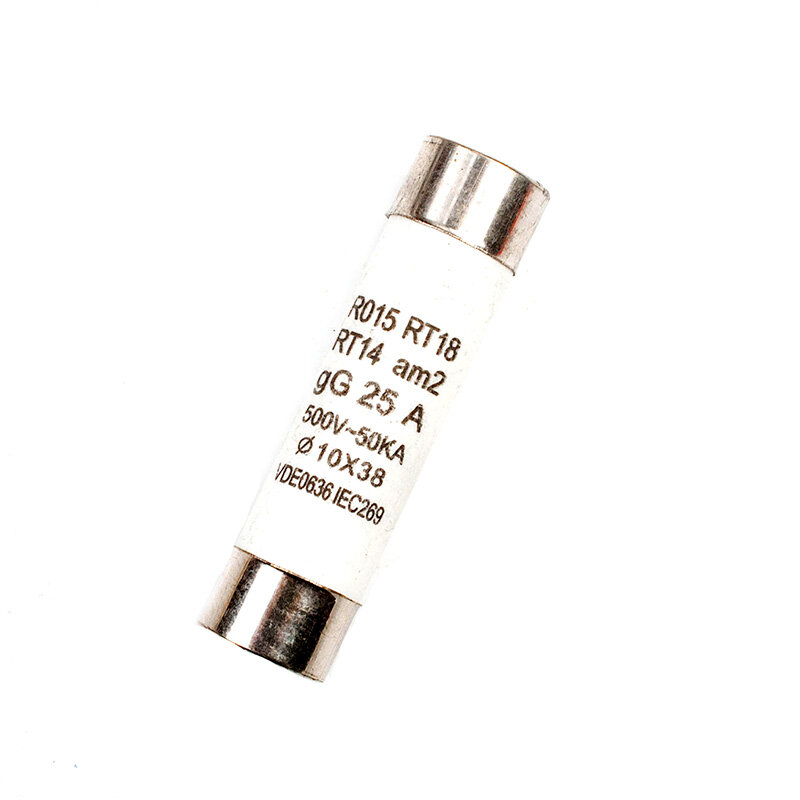 1 шт. Быстродействующий стеклянный трубчатый предохранители 25A 25 Ампер380 500В 10 мм x 38 мм R015 RT14 RT18