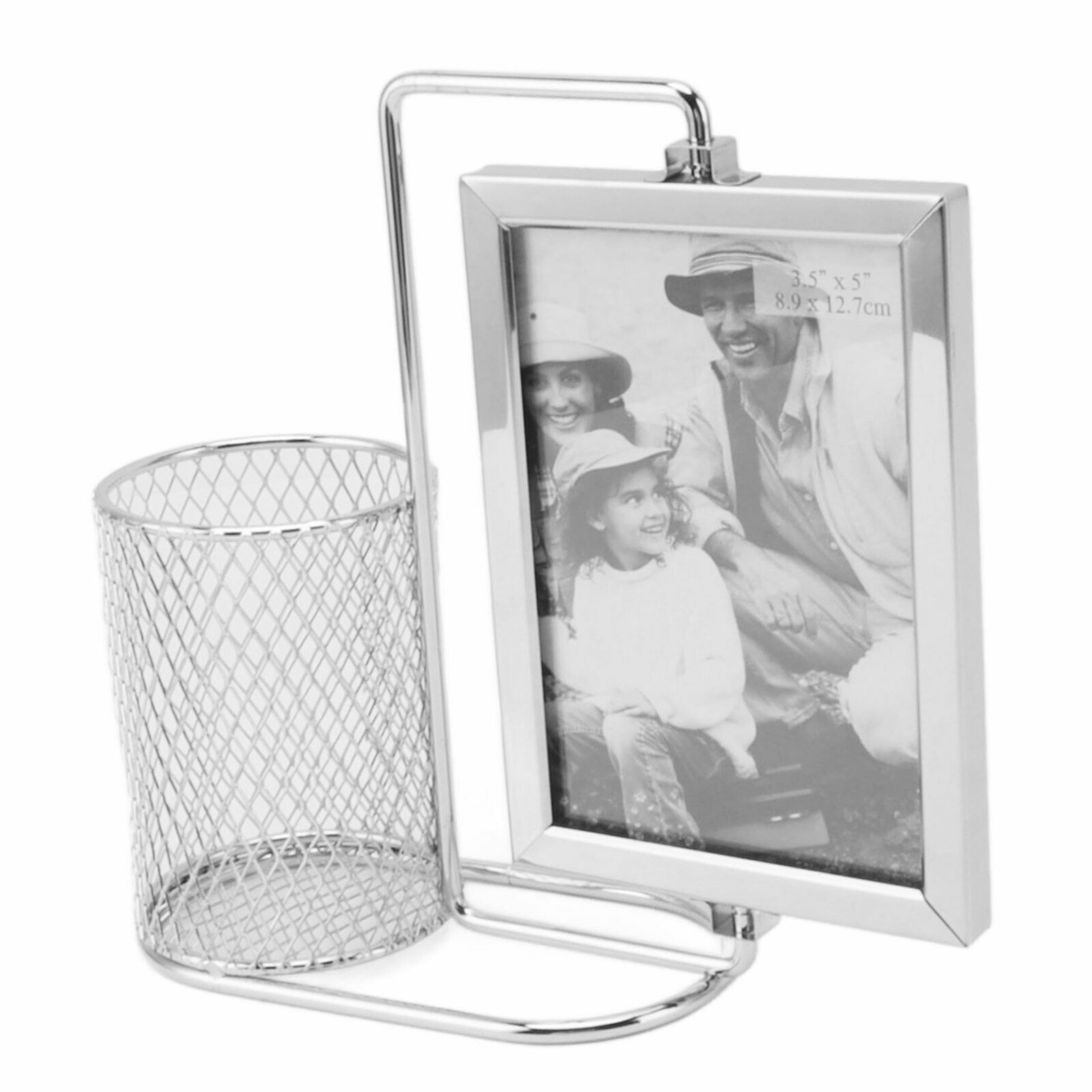 Держатель для ручек фоторамка из нержавеющей стали большой емкости многоцелевой вращающийся дизайн декоративный для офисных настольных компьютеров дома