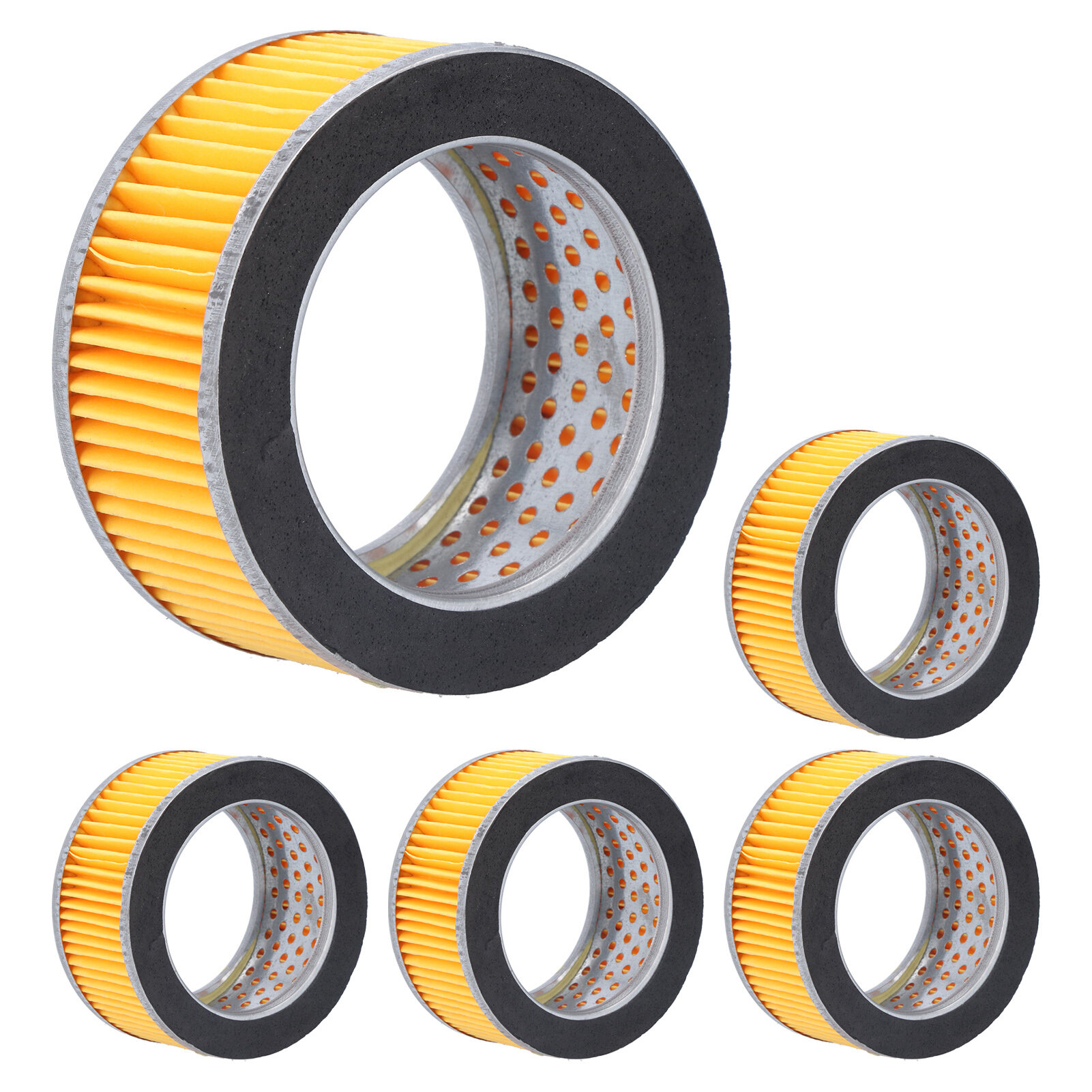 5 шт. фильтрующий элемент воздушного компрессора, 106x84x51 мм, 5-ступенчатый глушитель, высококачественные внутренние компоненты для эффективной работы воздушного компрессора