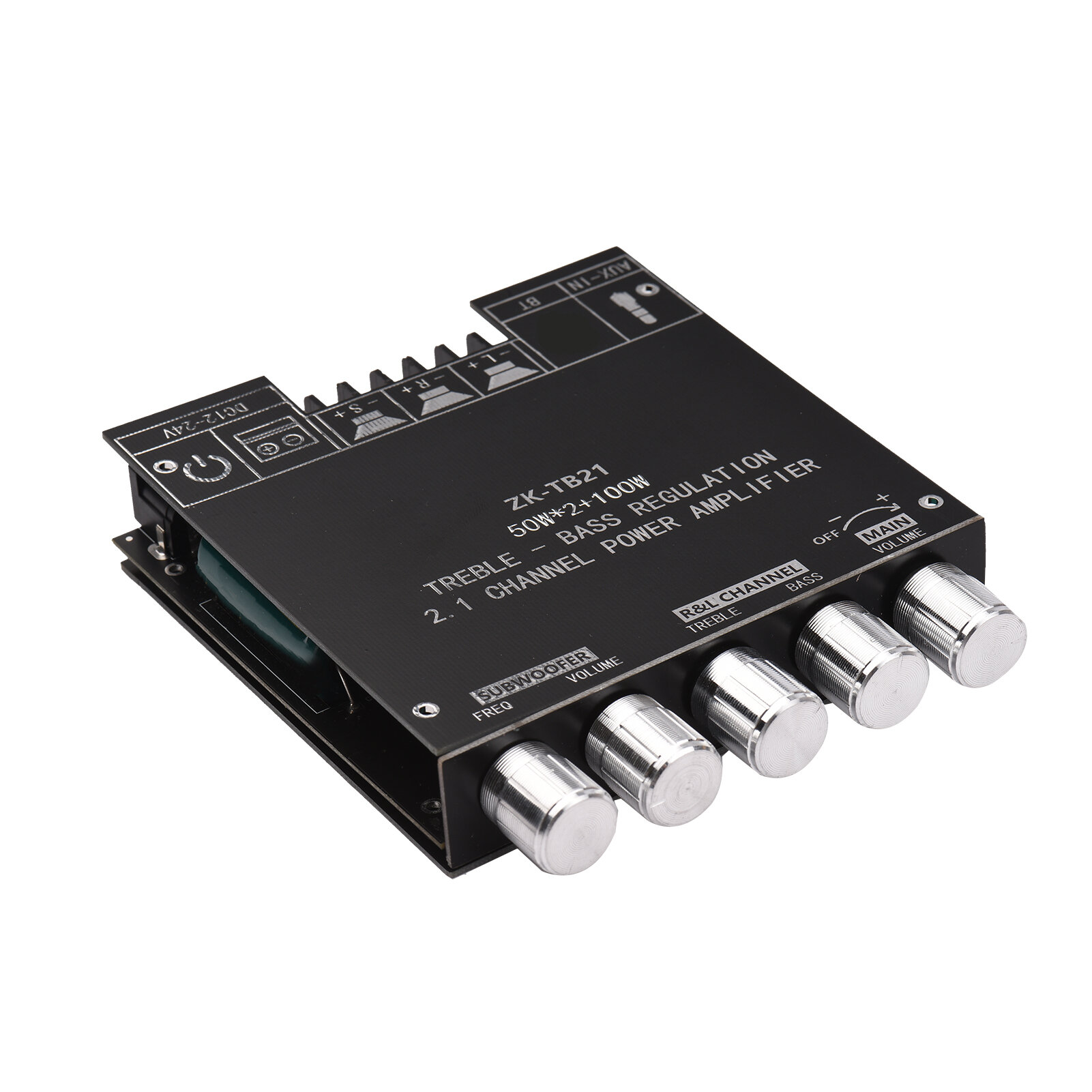 Модуль усилителя мощности сабвуфера 2.1 канала набор для самодельного изготовления 50Wx2+100W управление громкостью тональностью баса DC 12-24V плата усилителя аудио BT стереодинамик цифровой усилитель для аудиосистемы черный
