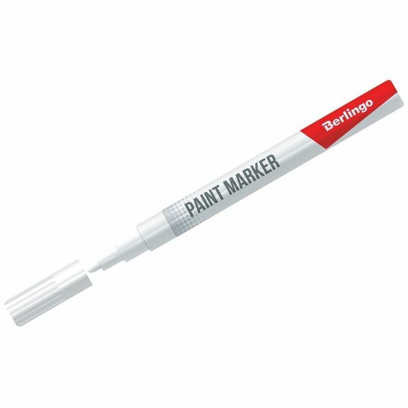 Маркер-краска Berlingo "Uniline PA200", белая, 2 мм, нитро-основа, 1 шт (BMk_02200)