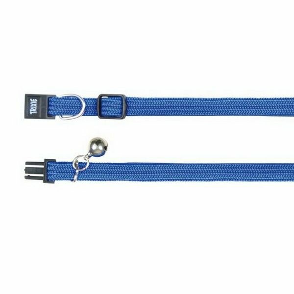 Ошейник для кошек TRIXIE с колокольчиком, эластичный, синий