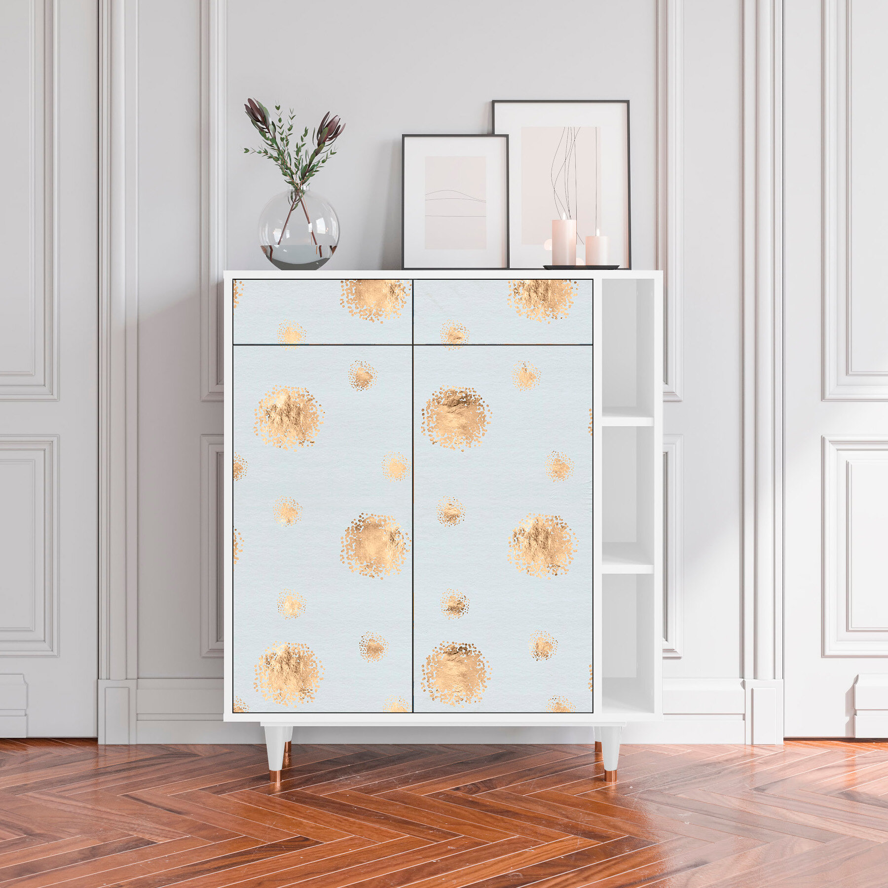 Комод - STORYZ - BS6 Sky Latte, Размер - 94 x 110 x 41 см, Цвет корпуса - , Белый